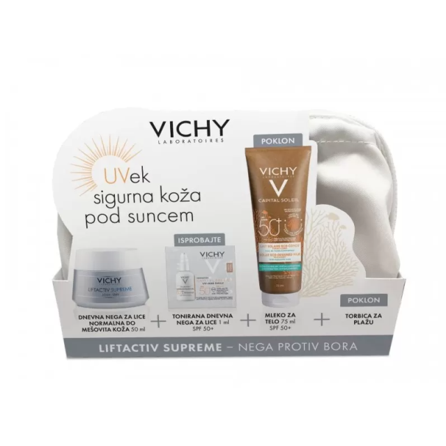 VICHY SUMMER PROMO LIFTACTIV SUPREME SET - NEGA PROTIV BORA - NORMALNA DO MEŠOVITA KOŽA