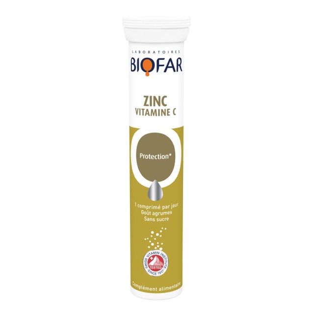 BIOFAR ZINC VITAMINE C  20 ŠUMEĆIH TABLETA