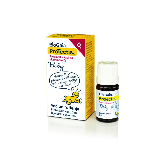 BIOGAIA PROTECTIS PROBIOTSKE KAPI SA VITAMINOM D3 5ML