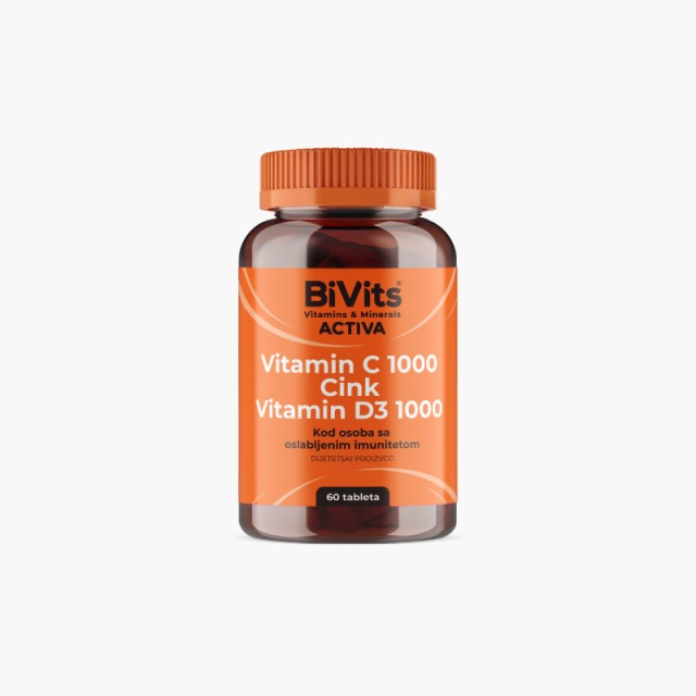 BIVITS ACTIVA VITAMIN C+CINK+D3 TABLETE A60