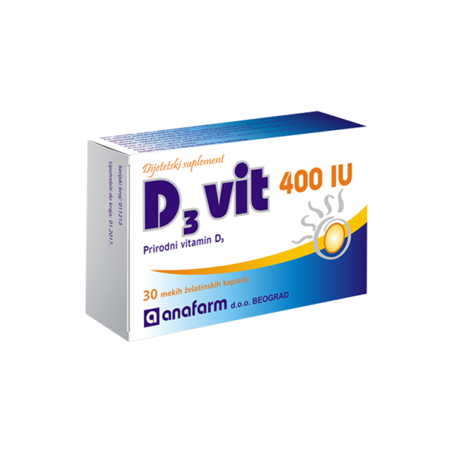 D3 VIT 400 IU SOFTGEL CPS A30