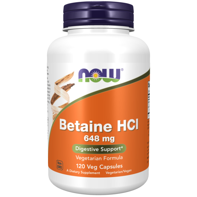 NOW BETAINE HCL 120X648MG KAPSULE