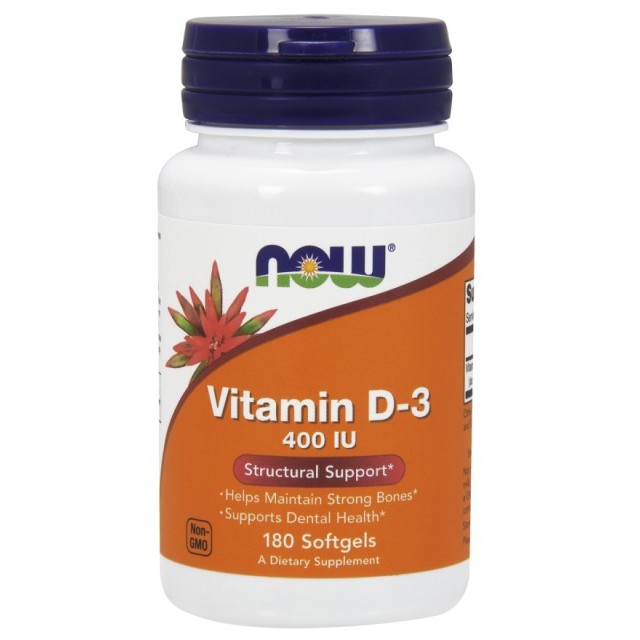 NOW VITAMIN D-3 400IU KAPSULE A180