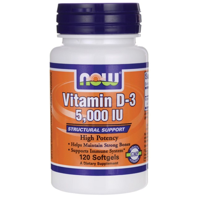 NOW VITAMIN D-3 5000IU KAPSULE A120