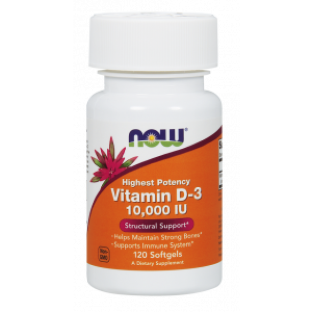 NOW VITAMIN D3 KAPSULE 10000 IJ A120