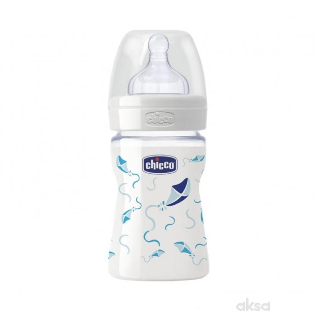 CHICCO STAKLENA.FLAŠICA GIOTTO 150ML SILIK.DECACI 0M+