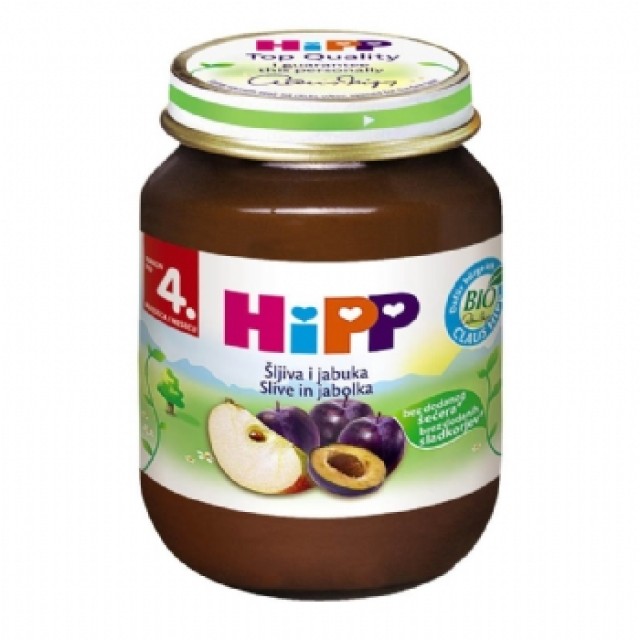 HIPP KAŠICA JABUKA+ŠLJIVA 125G