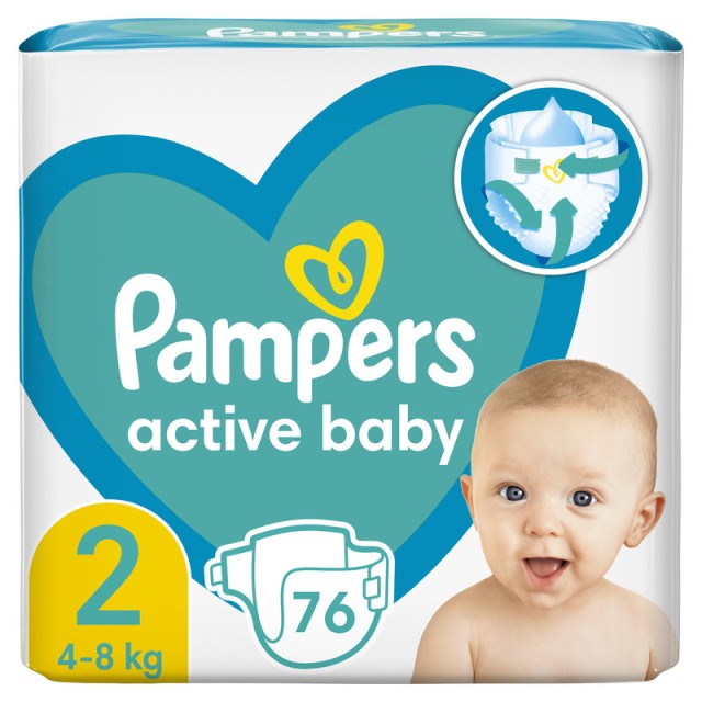 PAMPERS PELENE ACTIVE BABY 2 (76 KOMADA)