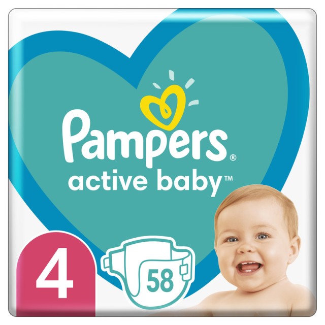 PAMPERS PELENE ACTIVE BABY 4 (58 KOMADA)