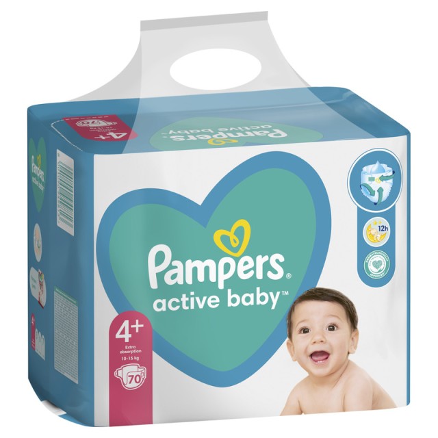 PAMPERS PELENE ACTIVE BABY 4+ (70 KOMADA)