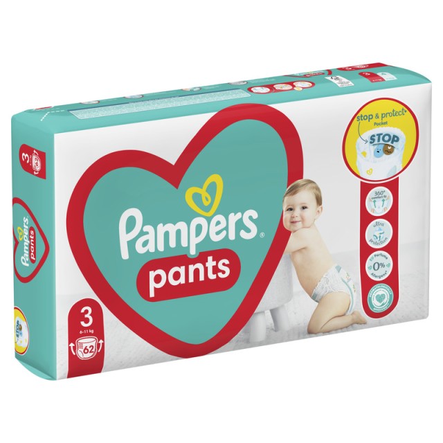 PAMPERS PELENE GAĆE 3 (62 KOMADA)