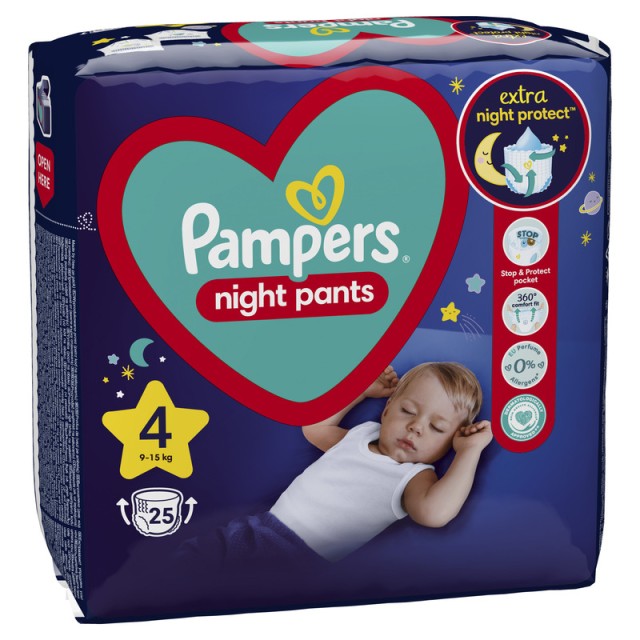 PAMPERS PELENE GAĆE ZA NOĆ 4 (25 KOMADA)