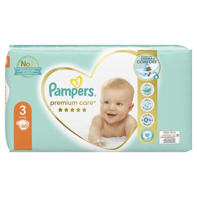 PAMPERS PELENE PREMIUM CARE 3 MIDI (60 KOMADA)