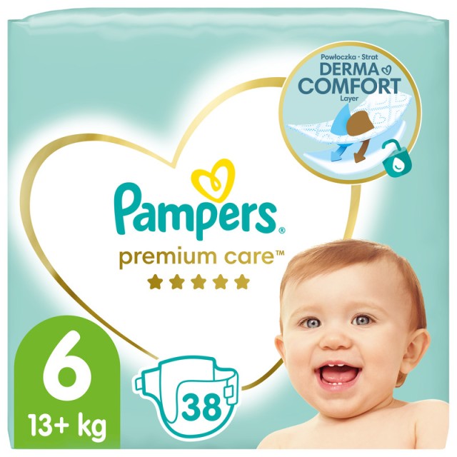 PAMPERS PELENE PREMIUM CARE 6 LARGE (38 KOMADA)