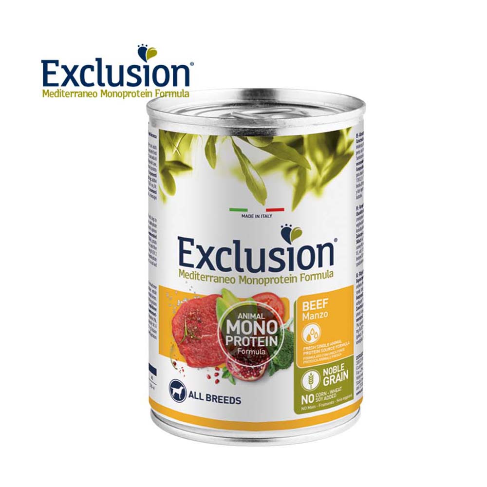 Exclusion Mediterraneo, Monoprotein Adult Govedina – 400g
Title