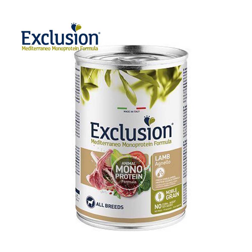 Exclusion Mediterraneo, Monoprotein Adult Jagnjetina – 400g
Title