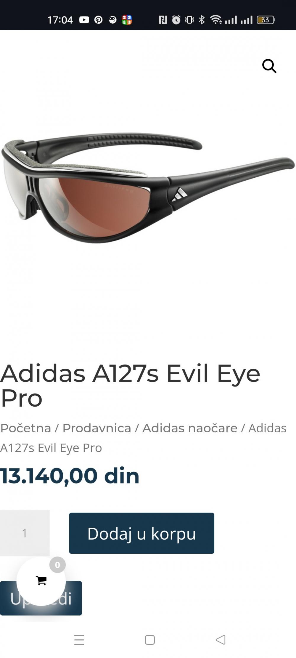 Adidas A127s Evil eye pro