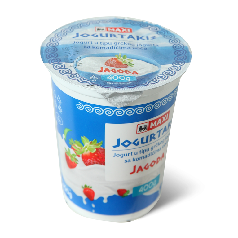 Grcki jogurt jagoda Maxi 400g