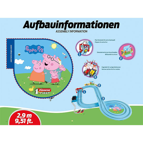 Trkačka staza Carrera Set Peppa Pig Prix Carrera Revell RVC63043