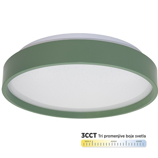 M205540-Z ZELENA 15W fi260mm LED SMD CCT 3000~6500K plafonjera Mitea Lighting