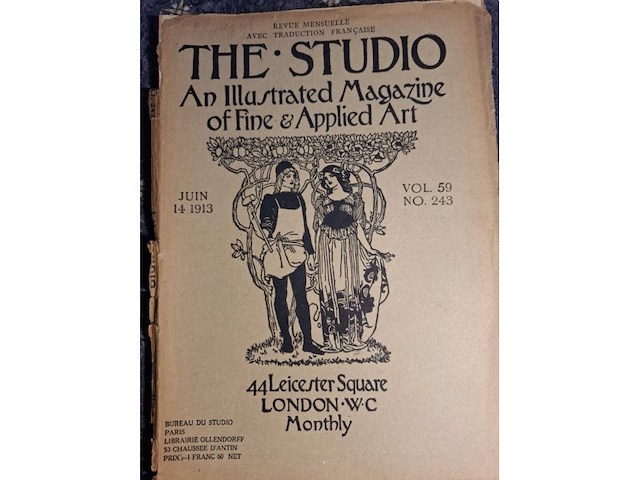 The Studio...London, 1913. Potpis Uroš Predić!