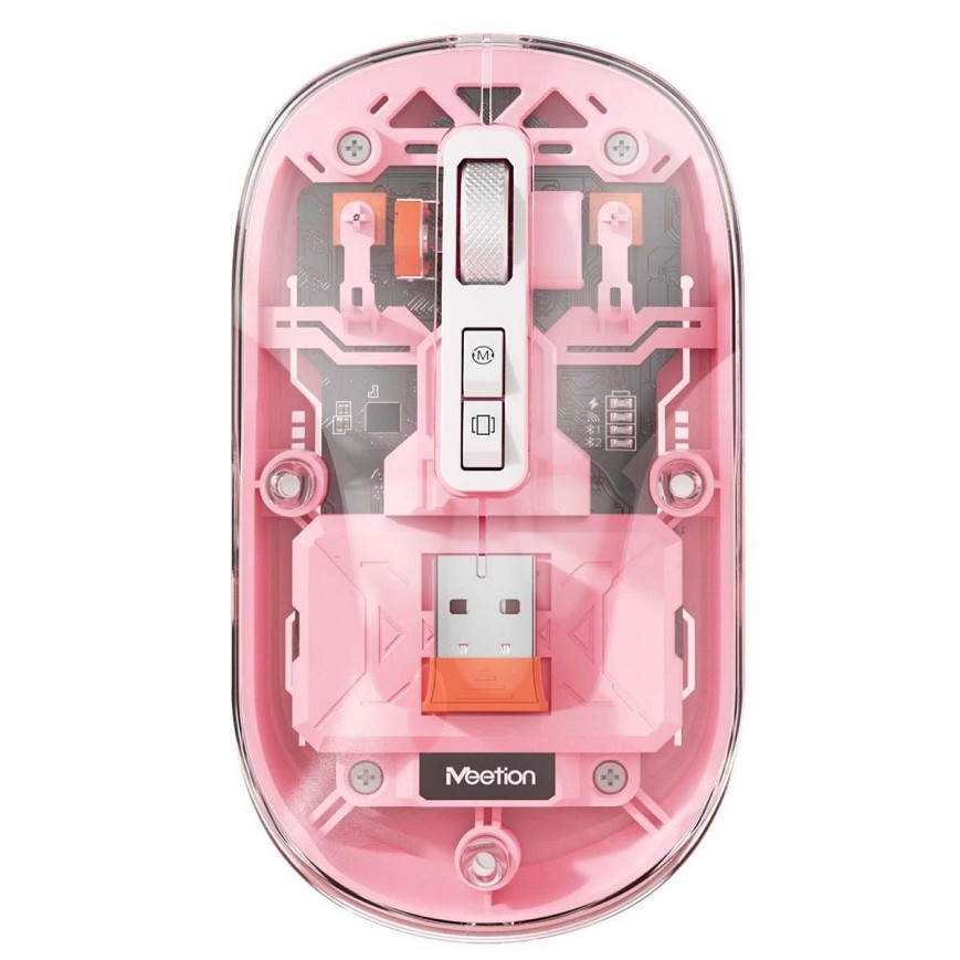 MEETION BTM005PK BEŽIČNI BT PUNJIVI Miš, 2.4GHZ, PINK