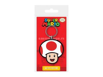 Privezak Super Mario - Toad - Rubber Keychain