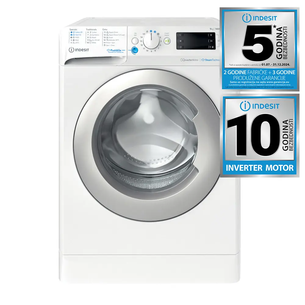 Indesit BWE 91496X WSV EE Mašina za pranje veša 9kg, 1400obr/min, Bela