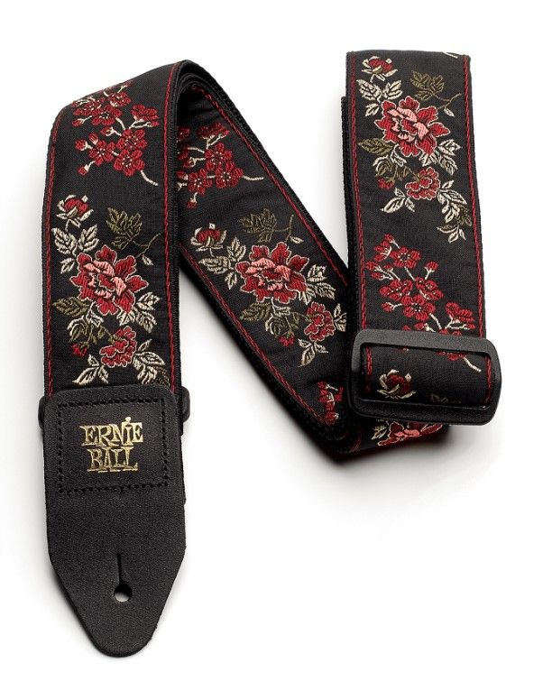 Ernie Ball 4142 Red Rose Jacquard Guitar Strap