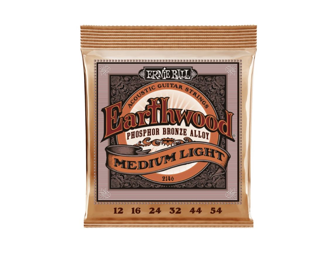 Ernie Ball P02146 Medium Light EARTHWOOD Phospor Bronze 12-54