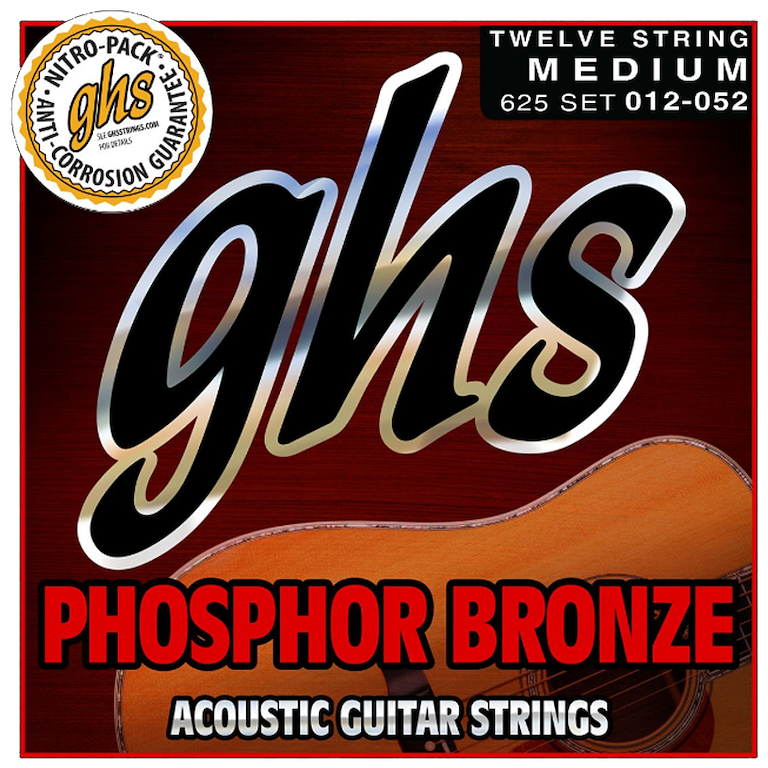 GHS 625set Ph Bronze 12string Medium 012-052