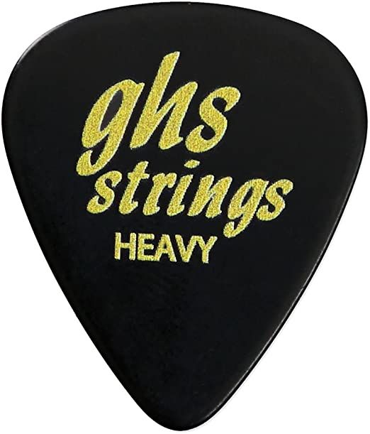 GHS A55 G STYLE GUITAR PICKS - Black - Heavy Gauge