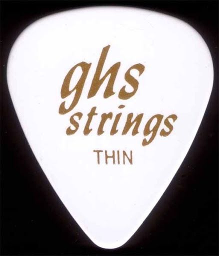 GHS A53 G STYLE GUITAR PICKS - White - Thin Gauge