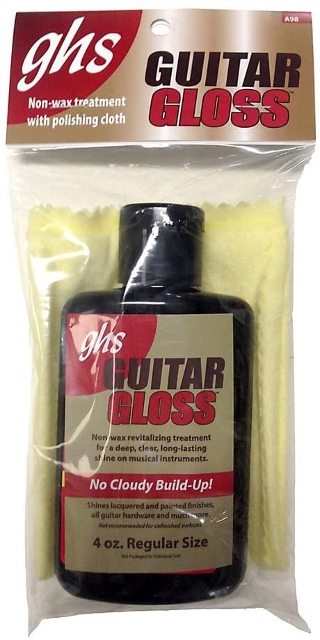 A98 GUITAR GLOSS - 4oz Bottle, Flannel Polishing Cloth