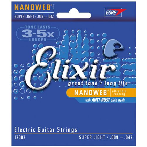 Elixir 12002 Nanoweb Electric Super light 009-042