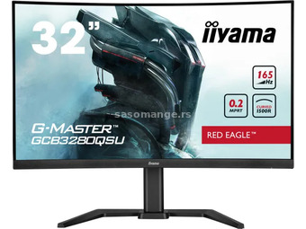 iiyama Monitor 31.5" Iiyama GCB3280QSU-B1 VA 2560x1440/144Hz/0.2ms/HDMI/DP/USB/zvučnici