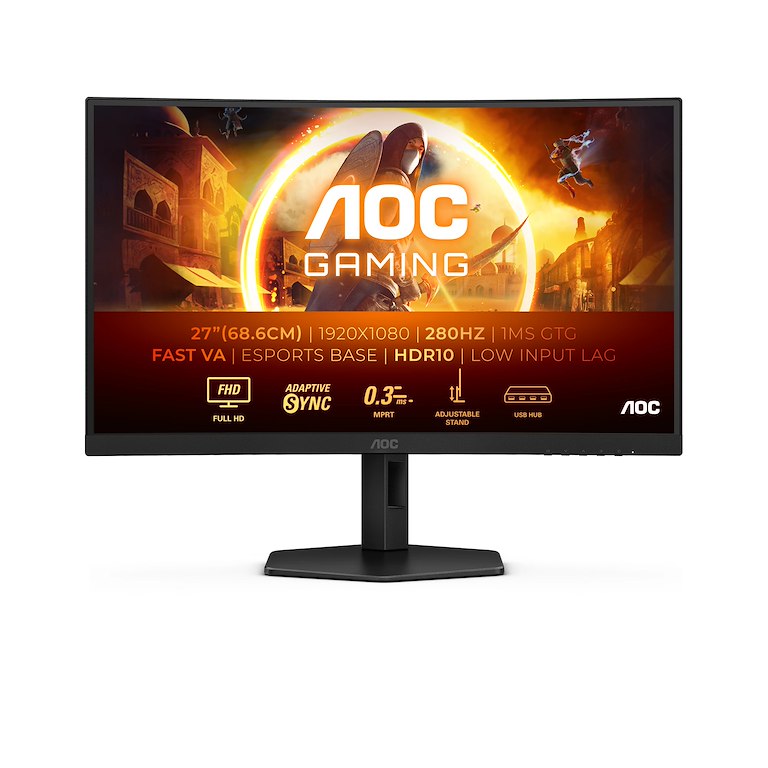 AOC C27G4ZXU VA zakrivljeni gejmerski monitor 27"