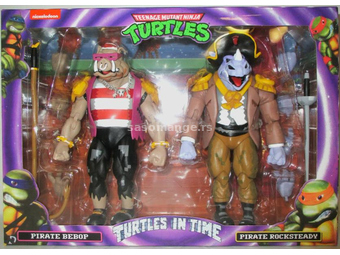 Turtles in Time Pirate Bebop &amp; Rocksteady 2 Pack