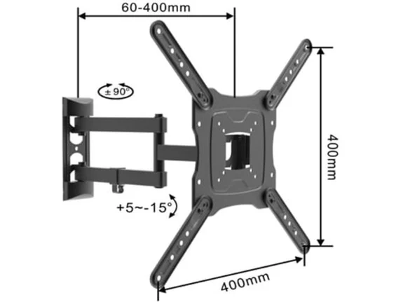 Dowell Zglobni TV nosač 17"-55" do 30kg VESA 400x400