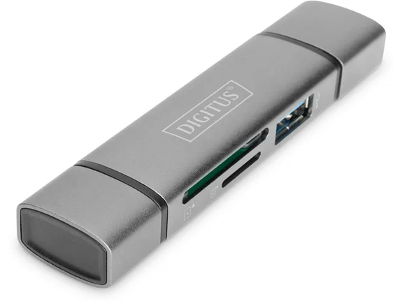 Digitus Čitač kartica sa USB hubom dualni DA-70886