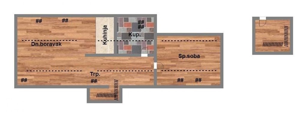 Dvosoban stan u izgradnji - centar grada !