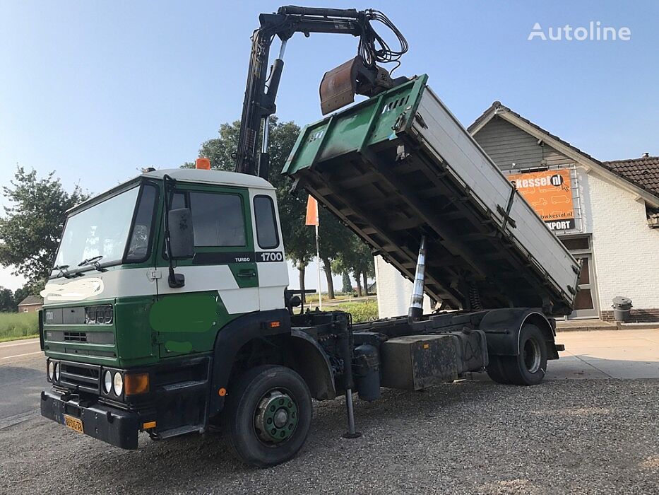 DAF 1700 Driezijdige kipper + Hiab 050 kraan / tipper kiper