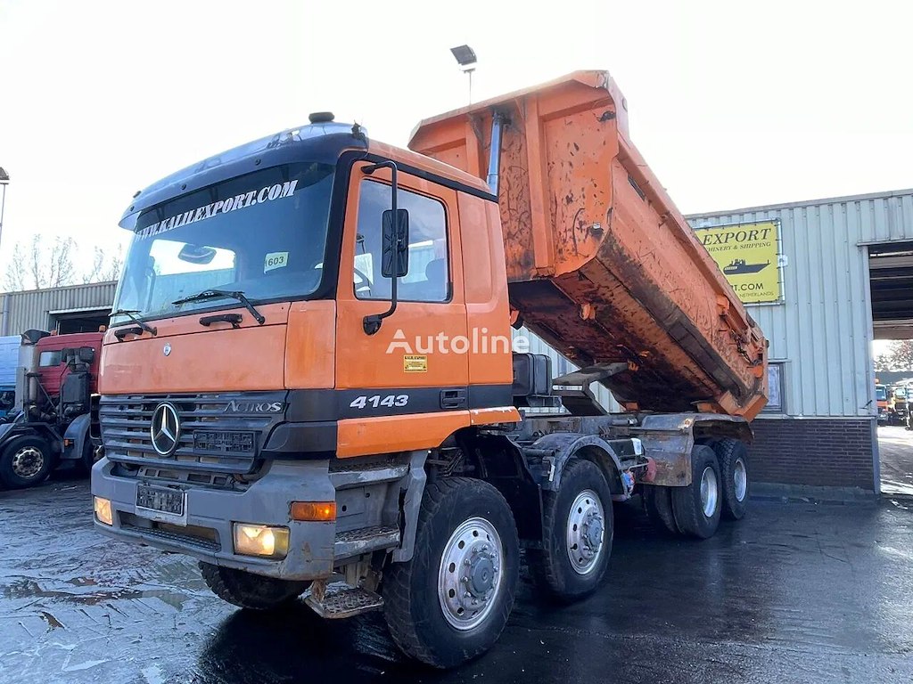 Mercedes-Benz Actros 4143 Kipper 8x8 Manuel Gearbox Big Axle's Full Spring V6 kiper