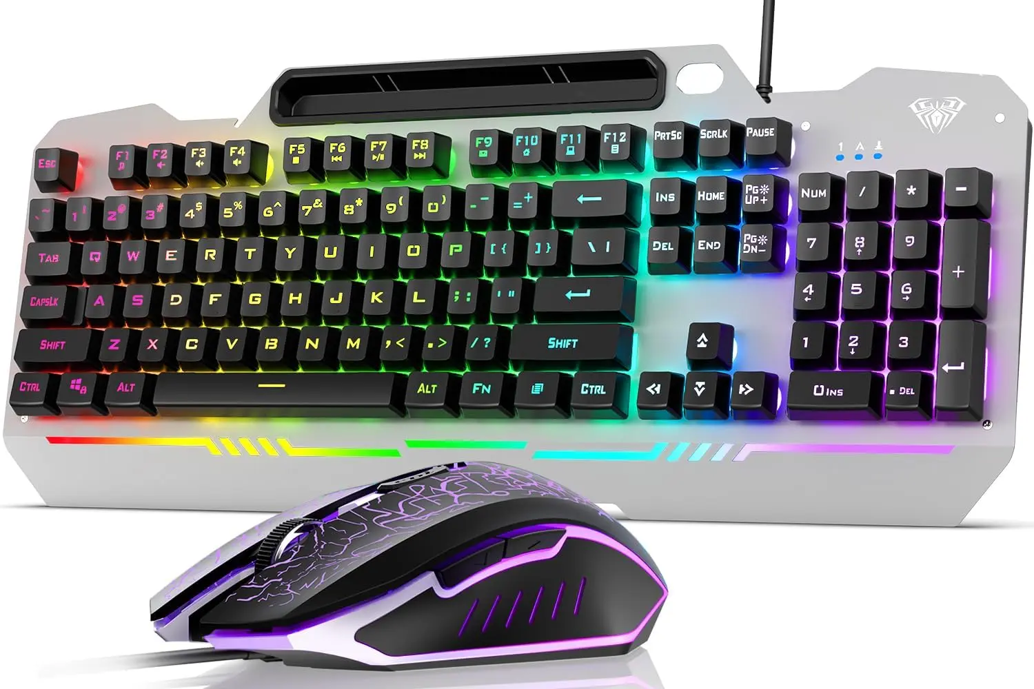 AULA T102 gaming combo 2u1 tastatura I mis RGB metalna