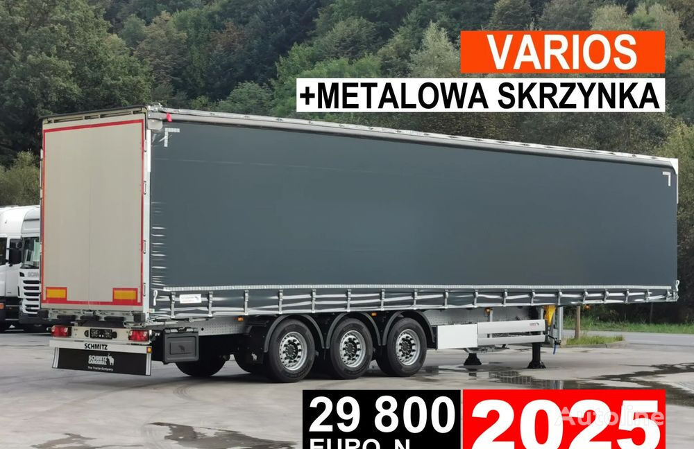 Nova Schmitz Cargobull VARIOS + SKRZYNKA poluprikolica sa kliznom ceradom