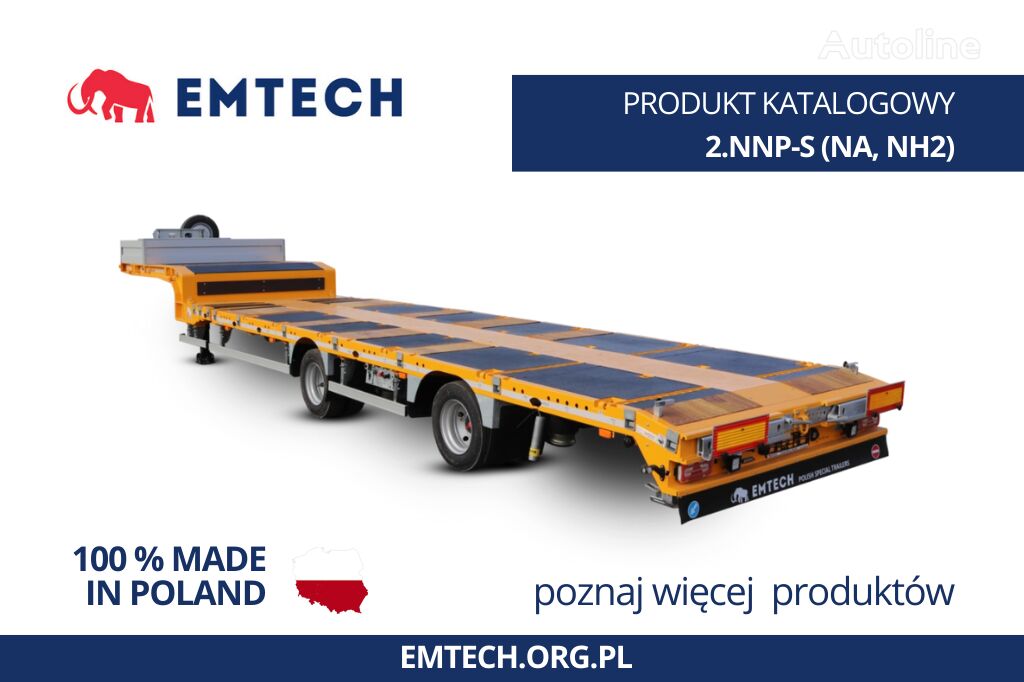 Nova Emtech 2.NNP-S (NA, NH2) 2 osiowa prosta, stała poluprikolica sa niskom platformom