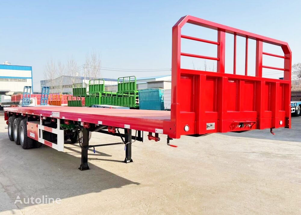 Nova TITAN 3 Axle Flatbed Semi Trailer With Front Wall for Sale - S poluprikolica platforma