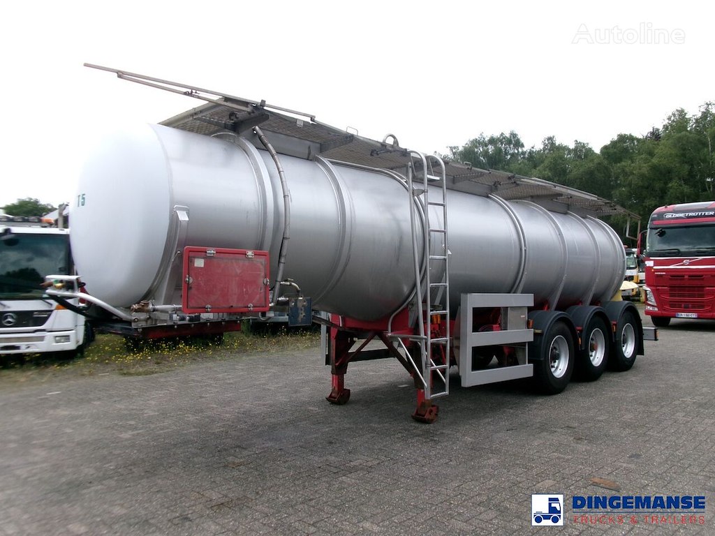 Crane Fruehauf Chemical tank inox 22.5 m3 / 1 comp cisterna za prevoz hemikalija