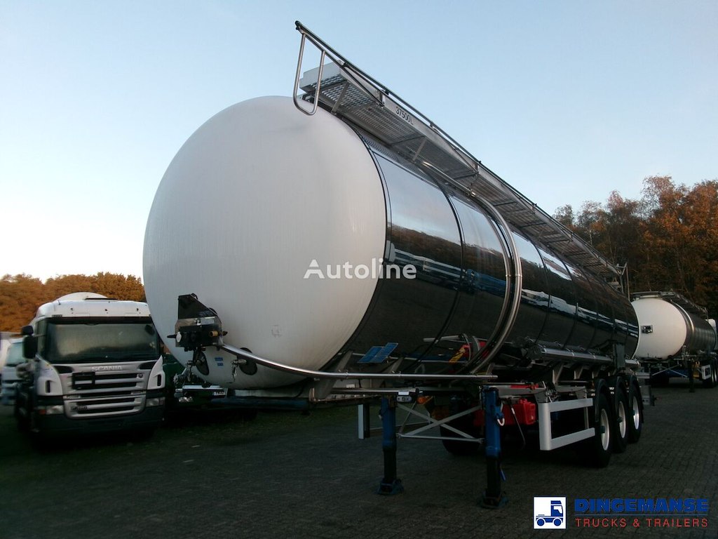 LAG Chemical tank inox 37.5 m3 / 1 comp cisterna za prevoz hemikalija