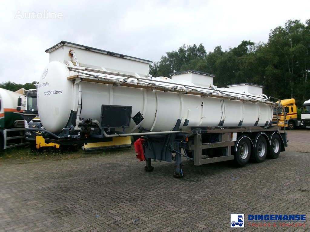 Fruehauf Chemical ACID Rubber tank steel 22.5 m3 / 1 comp cisterna za prevoz hemikalija